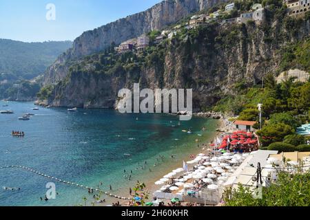 Scenic view of Mala Beach and coast. Cap d`Ail, South of France, 2019. Credit: Vuk Valcic ...
